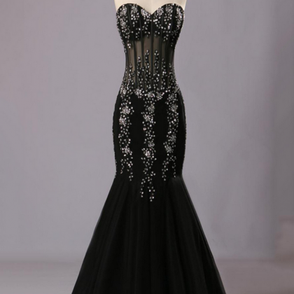 Black Mermaid Prom Dress,sweetheart Prom Dresses,evening Dress on Luulla