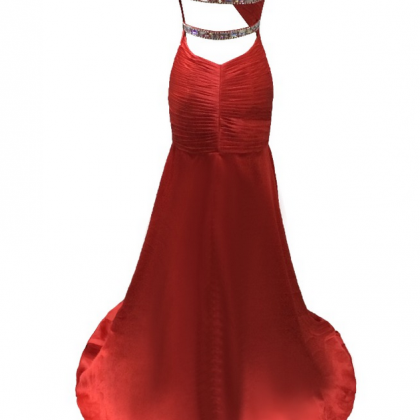 Red Luxury Long Silk Evening Dress * Festa A Party Dress on Luulla