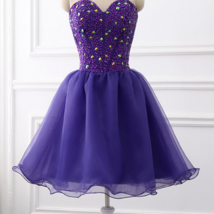 The Image Of Real Amethyst Dress Dear Short Sleeveless Top Pearl Party ...