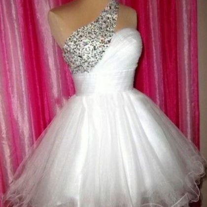 High Quality Homecoming Dress,beading Homecoming Dress,one-shoulder ...
