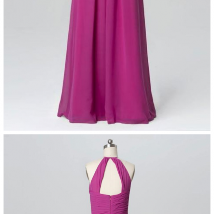 Fabulous Chiffon Halter Neckline Floor-length A-line Bridesmaid Dress on Luulla