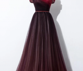 Beautiful Gradient Sweetheart Wedding Party Dress, A-line Evening Dress ...