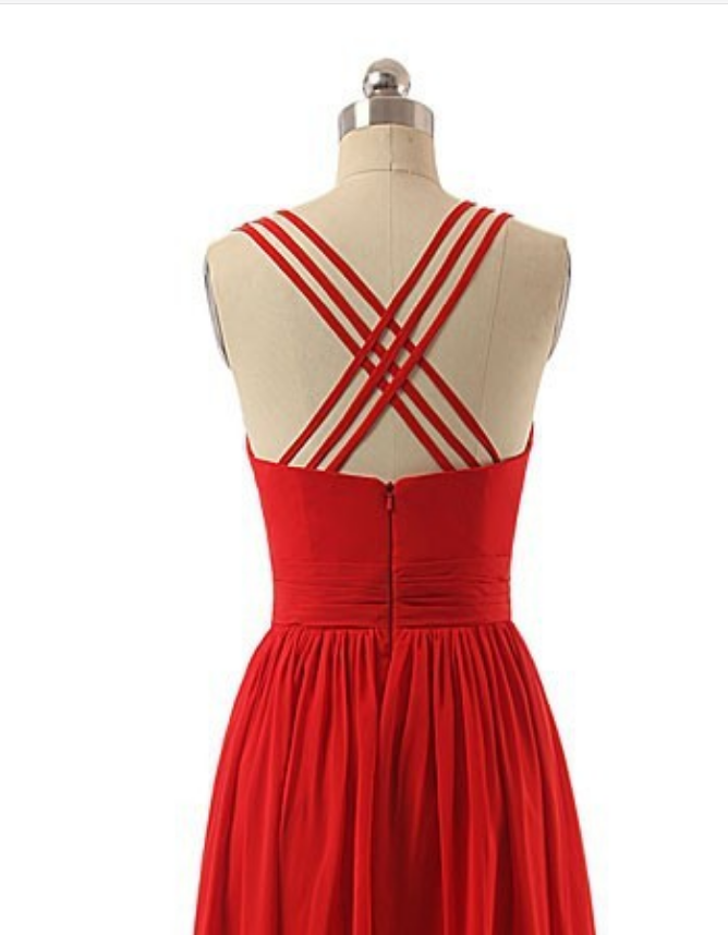 Dresses Straps Four Seasons Of Silk Red Dress Ah Long Sexy Party Dress ...