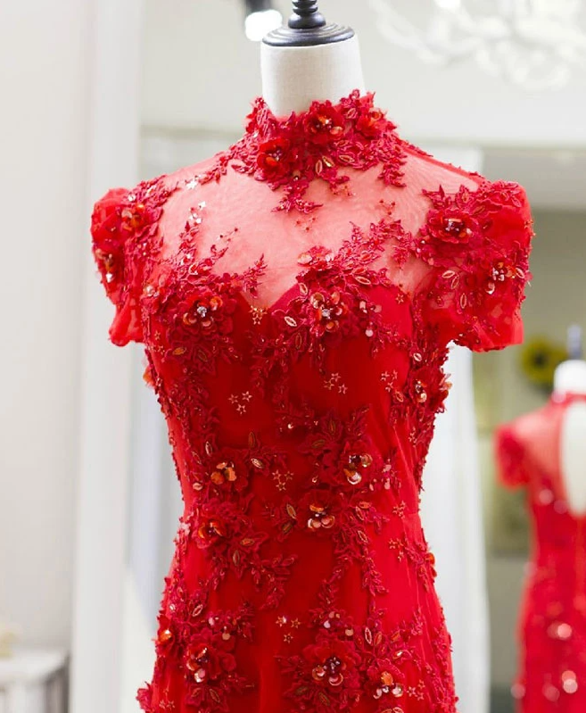 Tulle Lace Long Prom Dress, Lace Tulle Formal Dress on Luulla