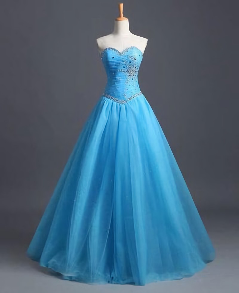 Elegant A Line Backless Tulle Formal Prom Dress, Beautiful Prom Dress ...