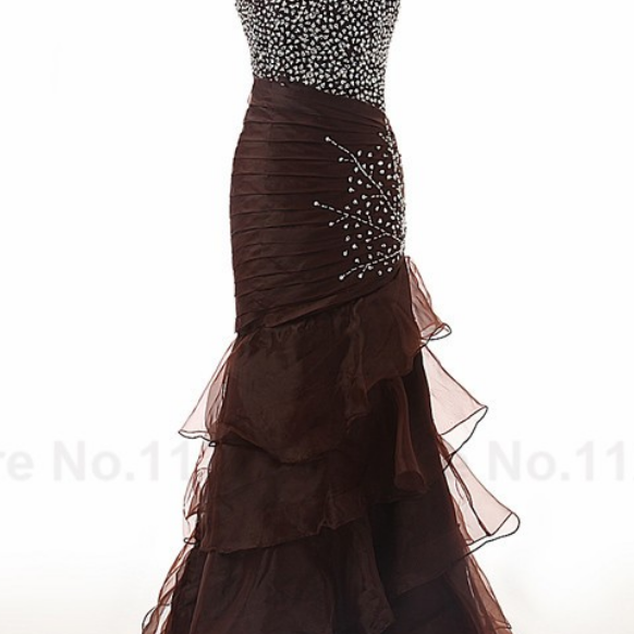 Luxury Dress A Pearl Mermaid Senior Organza Stands Long Ladder ...