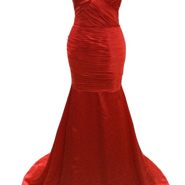 Red Luxury Long Silk Evening Dress * Festa A Party Dress on Luulla