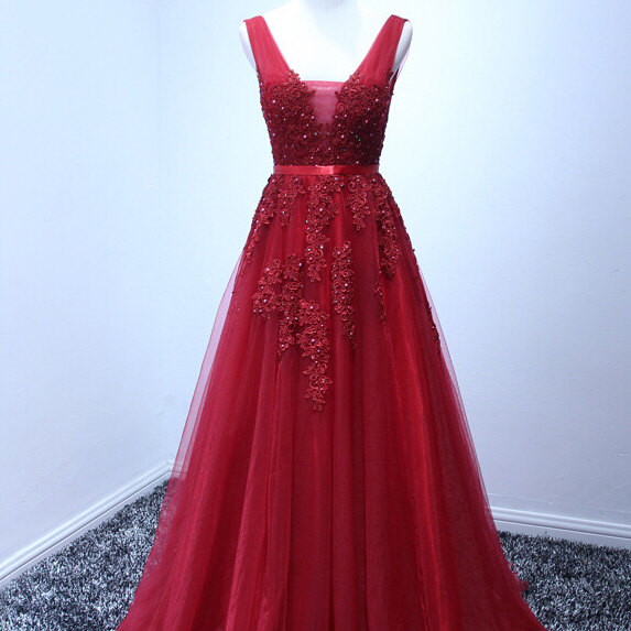High Quality Prom Dress,tulle Prom Dress,appliques Prom Dress,appliques ...