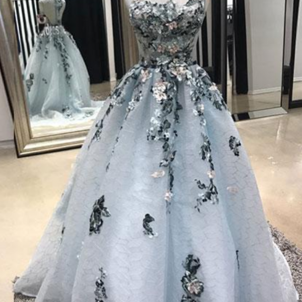 Gray Lace Long Prom Dress, Gray Evening Dress on Luulla