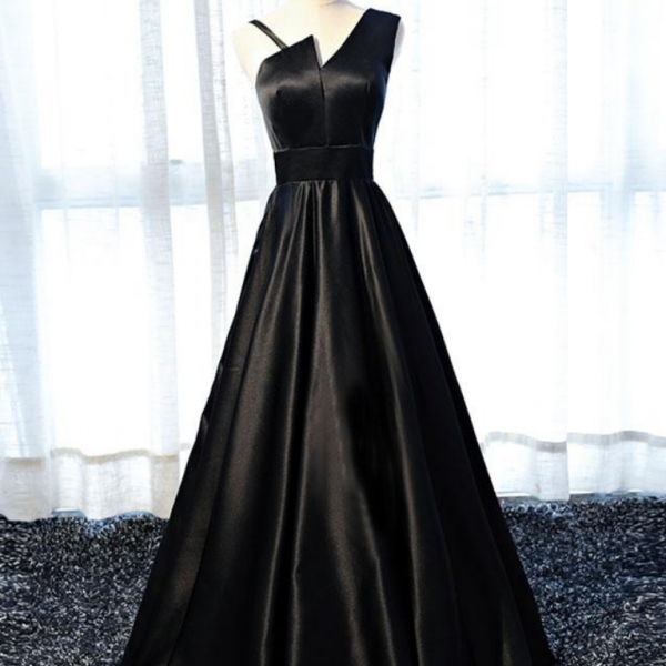 Black Prom Dresses Long Elegant Backless Beaded Evening Gowns - Formal ...
