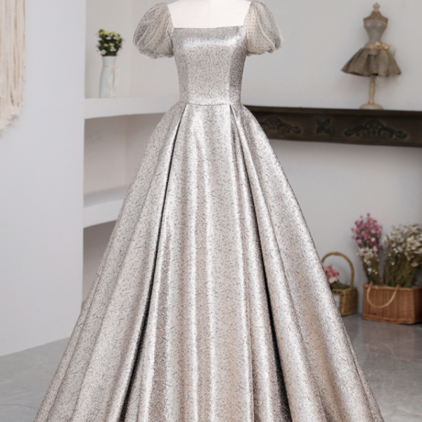 High-end Atmosphere Silver Evening Dress on Luulla