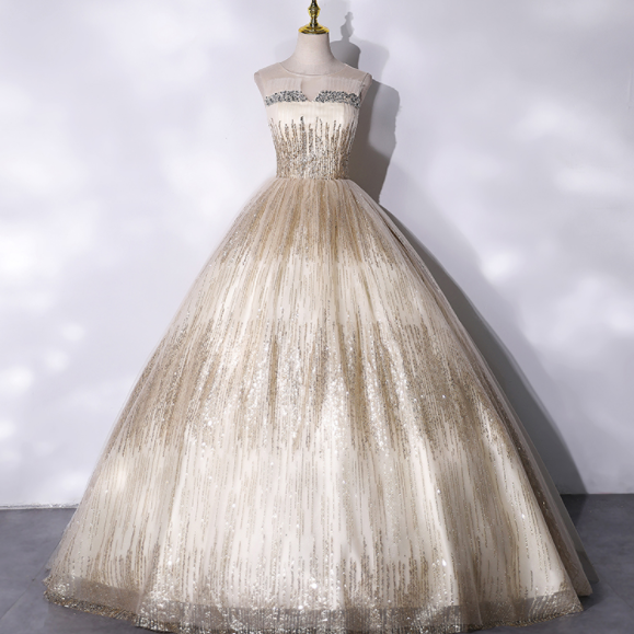 Evening Dress Fluffy Dress Women's Long Dress Is Thin on Luulla