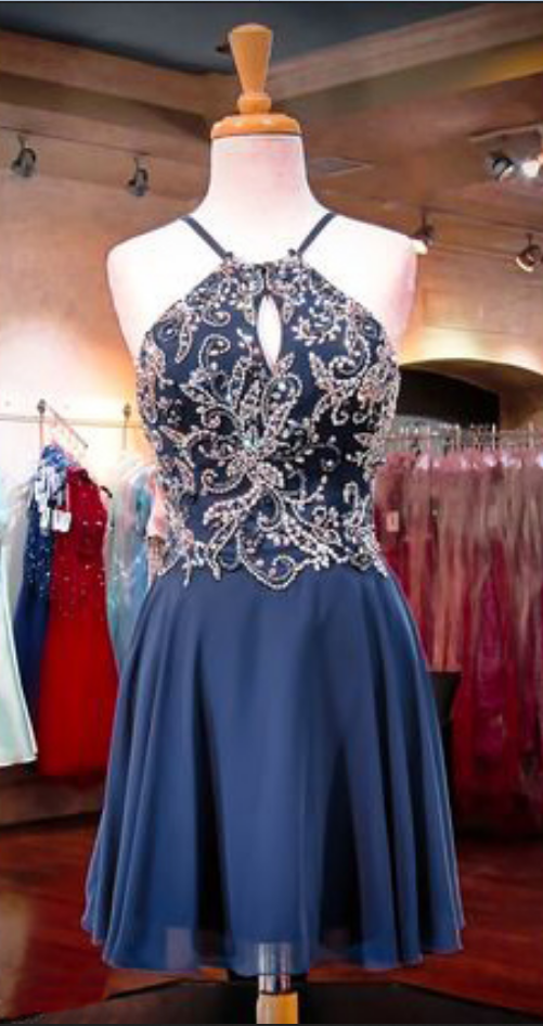 Rhinestone Homecoming Dresses, Chiffon Homecoming Dresses, High Quality ...