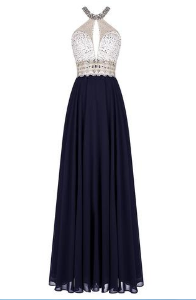 Gorgeous Long Halter Prom Dress, Open Back Prom Dress,floor Length A ...