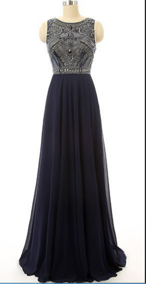Navy Prom Dresses,long Prom Dresses,charming Prom Dress, Prom Dress ...