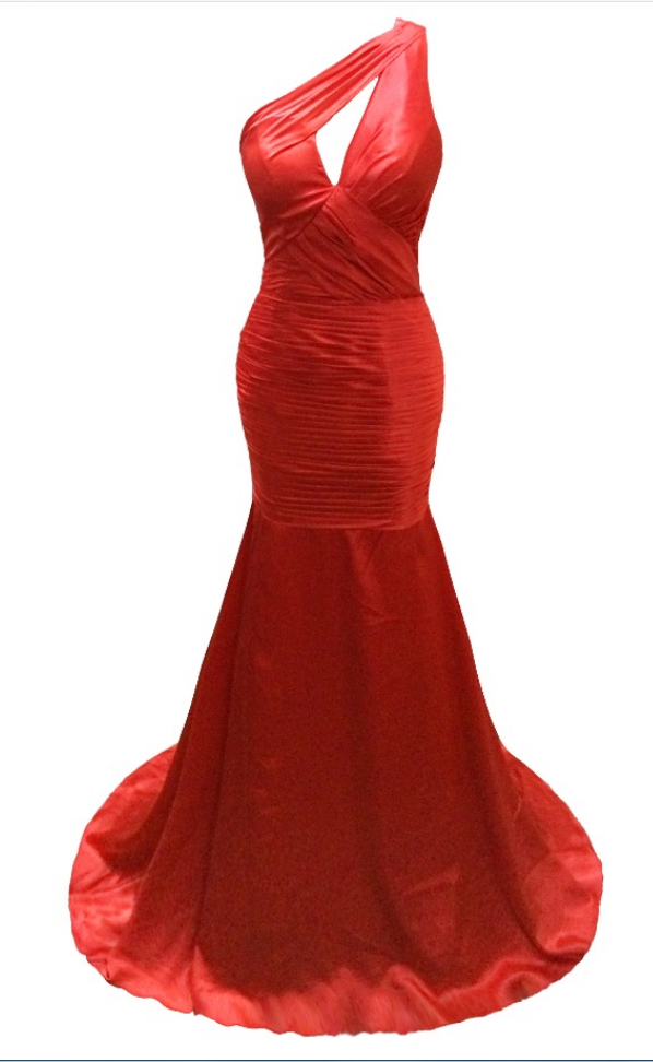 Red Luxury Long Silk Evening Dress * Festa A Party Dress on Luulla