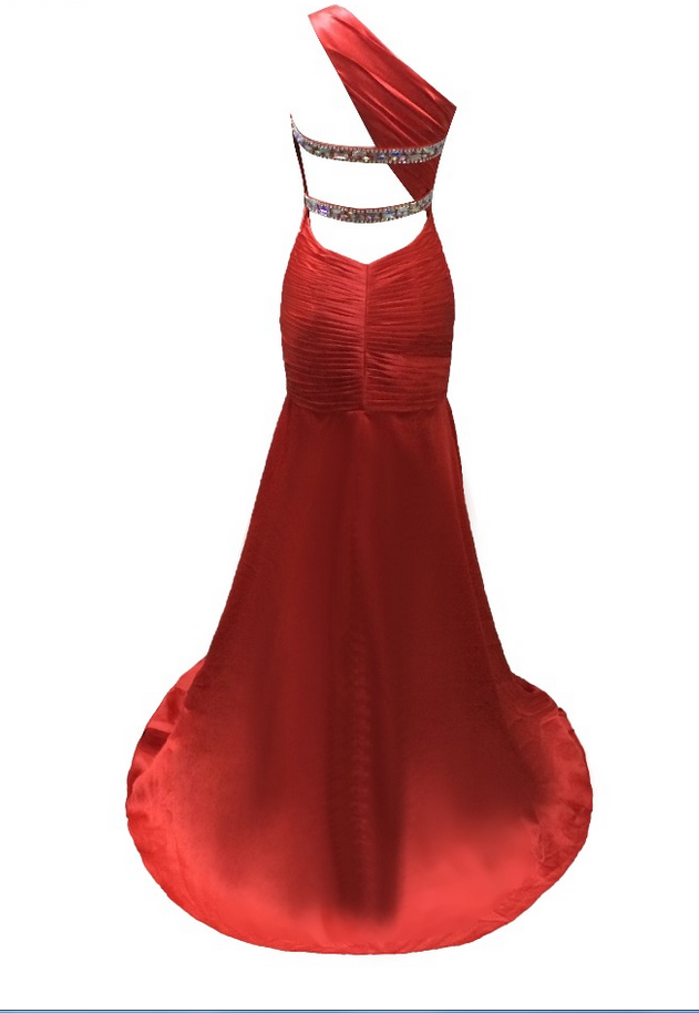 Red Luxury Long Silk Evening Dress * Festa A Party Dress on Luulla