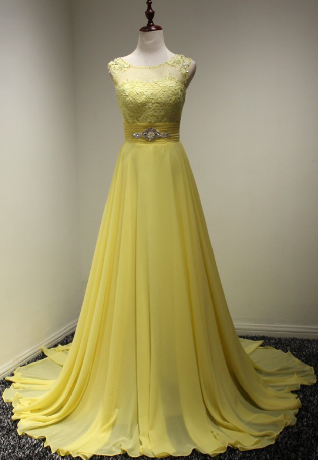 Evening Dresses 2016, Yellow Evening Dresses, A Line Evening Dresses ...