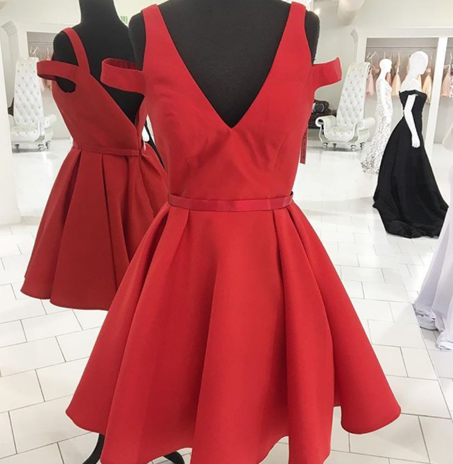 Short Red Prom Dress Homecoming Dress 2017, Prom Dress Under 100 ...