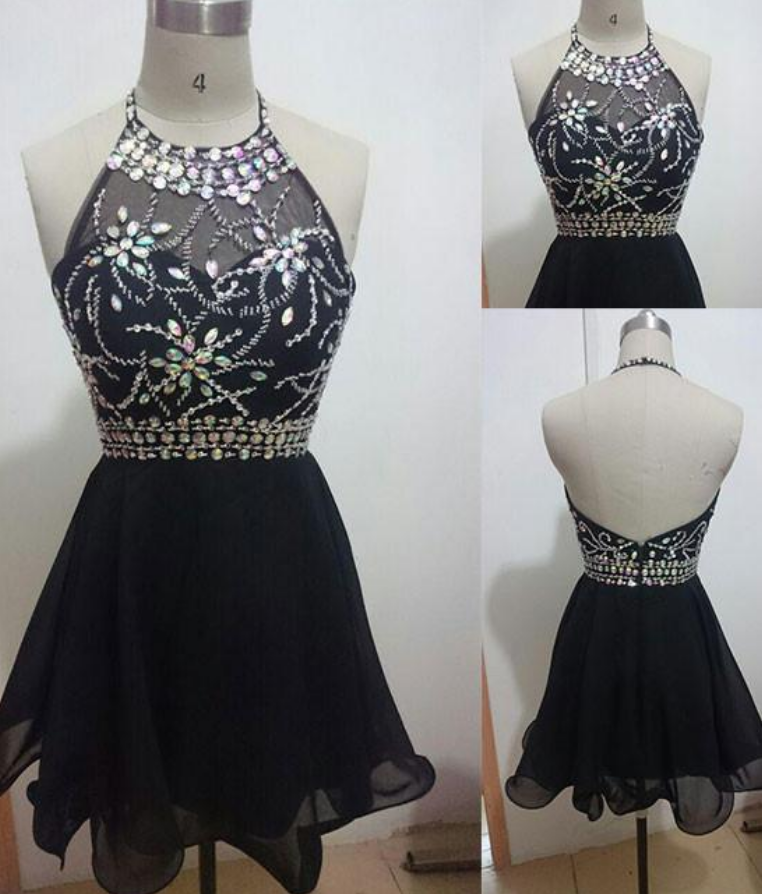 Backless Black Short Prom Dresses, Cute Homecoming Dresses on Luulla