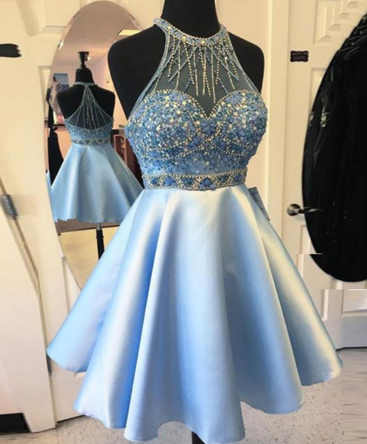 Cute Blue Short Prom Dress, Blue Homecoming Dress on Luulla