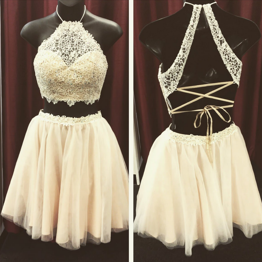 High Quality Homecoming Dress,lace Homecoming Dress,halter Graduation ...
