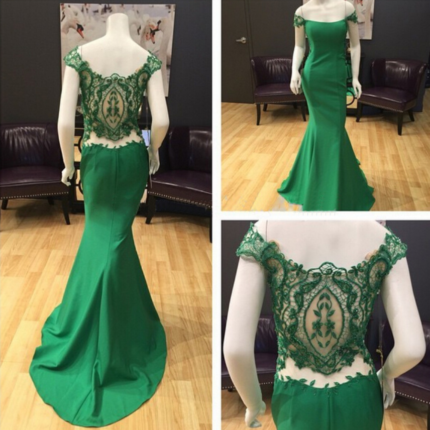 Applique Prom Dressoff The Shoulder Prom Dressmermaid Prom Dressfashion Prom Dresssexy Party