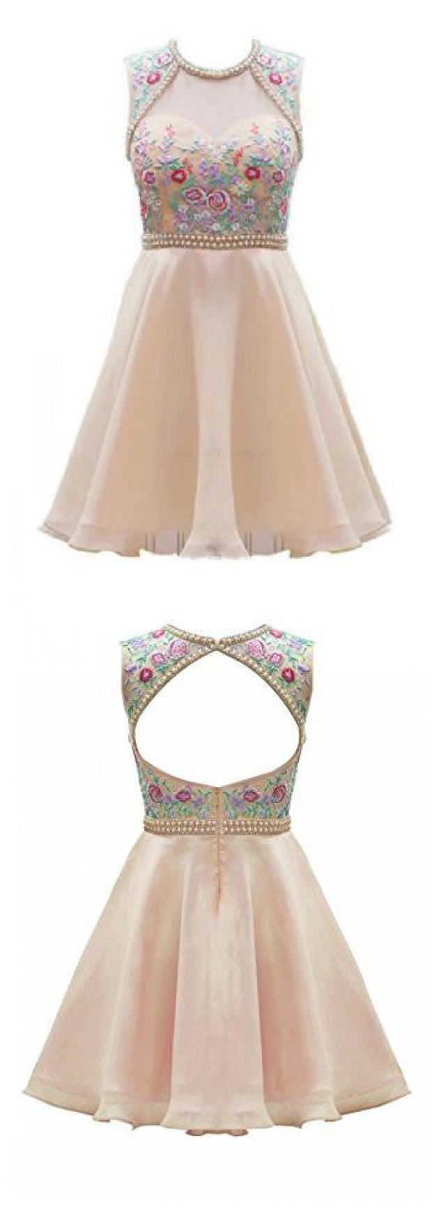 A-line Homecoming Dress Scoop Short Juniors Homecoming Dresses on Luulla