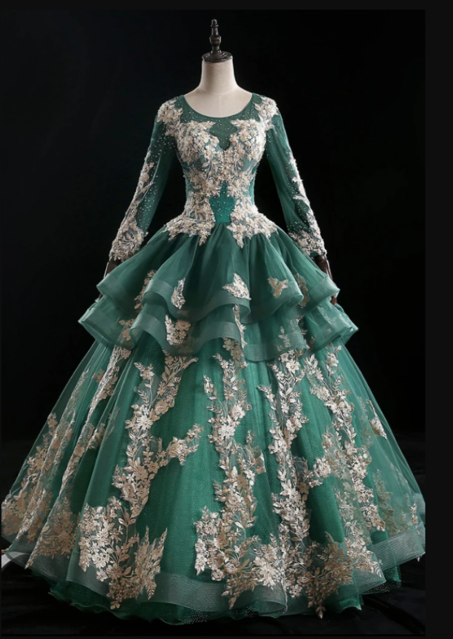 Long Sleeve Lace Unique Prom Dress Formal Gowns Evening Dress on Luulla