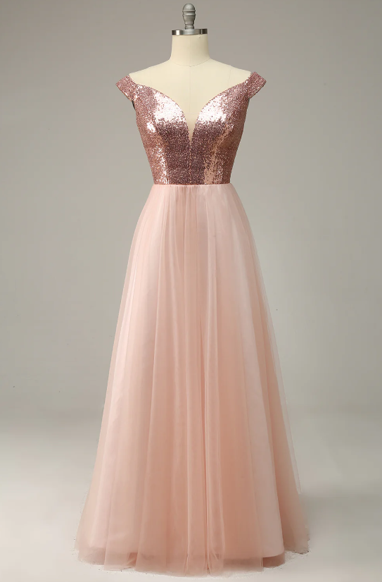 Elegant Off The Shoulder Tulle Formal Prom Dress, Beautiful Prom Dress ...